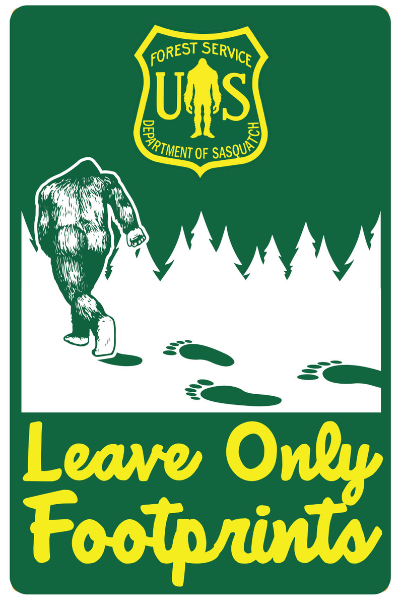 USFS Leave Only Footprints - Vinyl Sticker – Squatch Metalworks